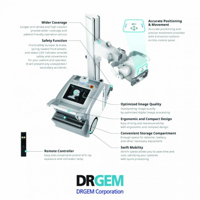 TOPAZ, mobile DR system Brand: DRGEM Corporation, Korea | Dmebd